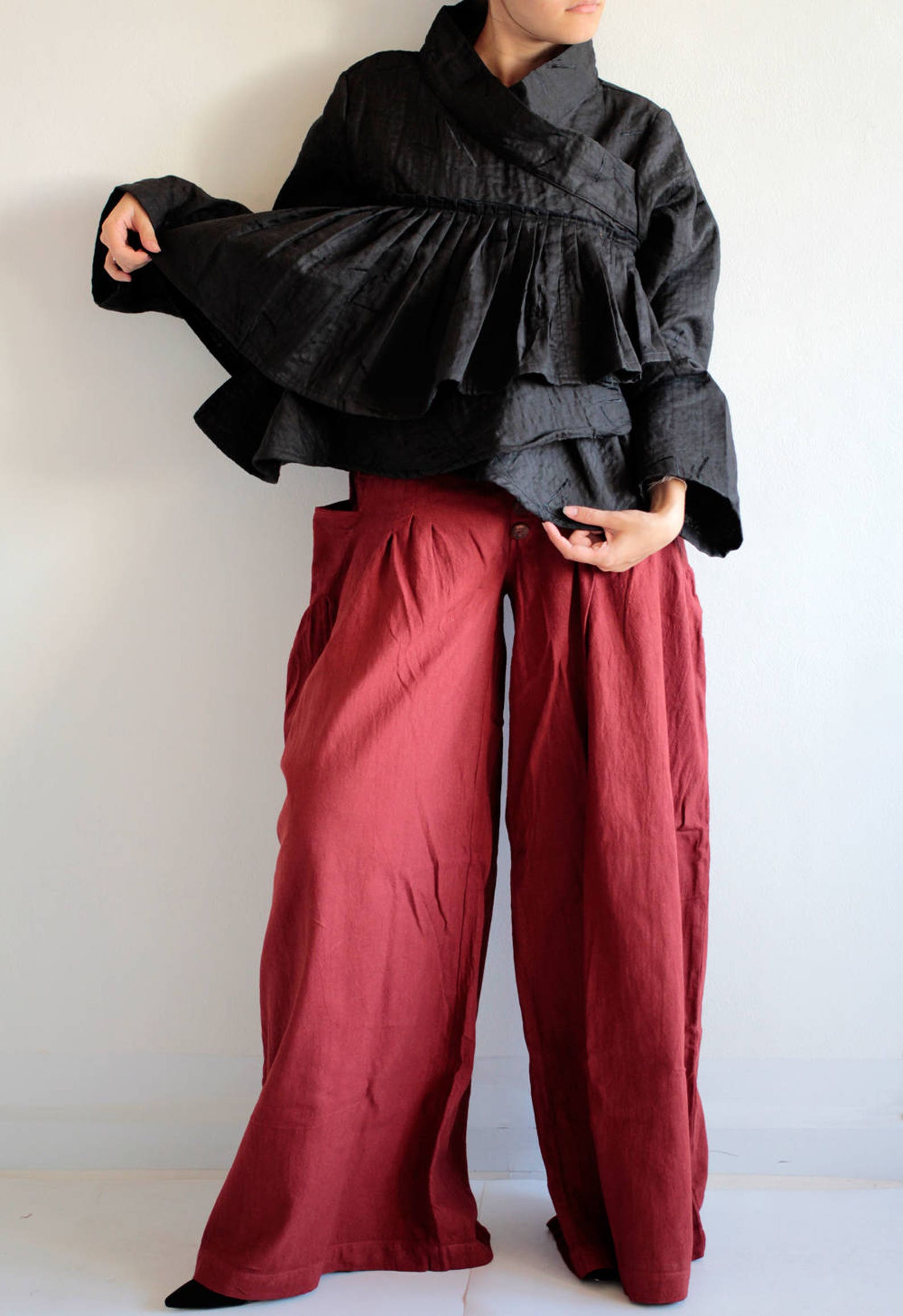 Pants Wide Leg Long Pants Custom Made Size and Color and More - Etsy