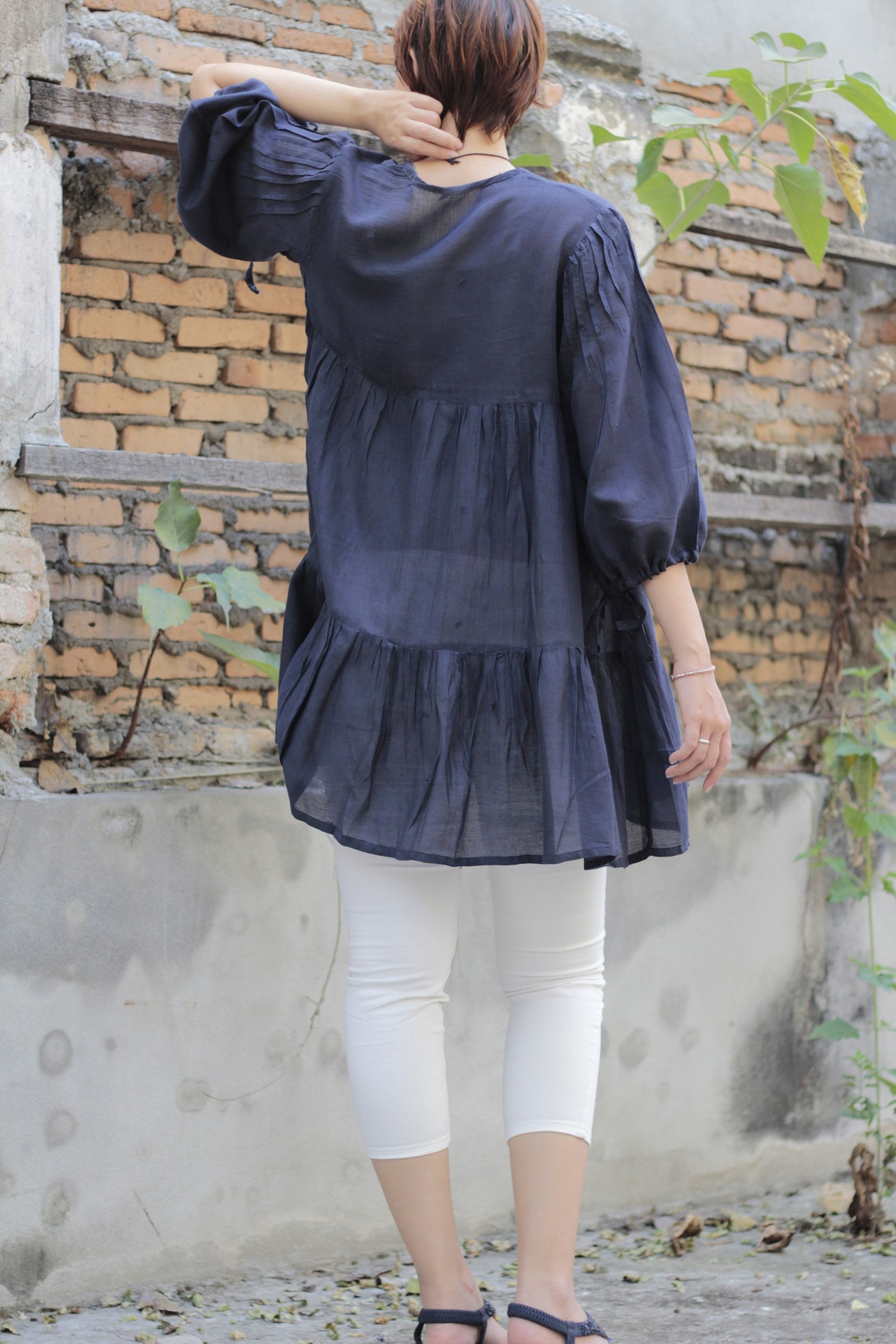 Tunic/mini Dress Blouse.. Mix Silk XL 259 - Etsy