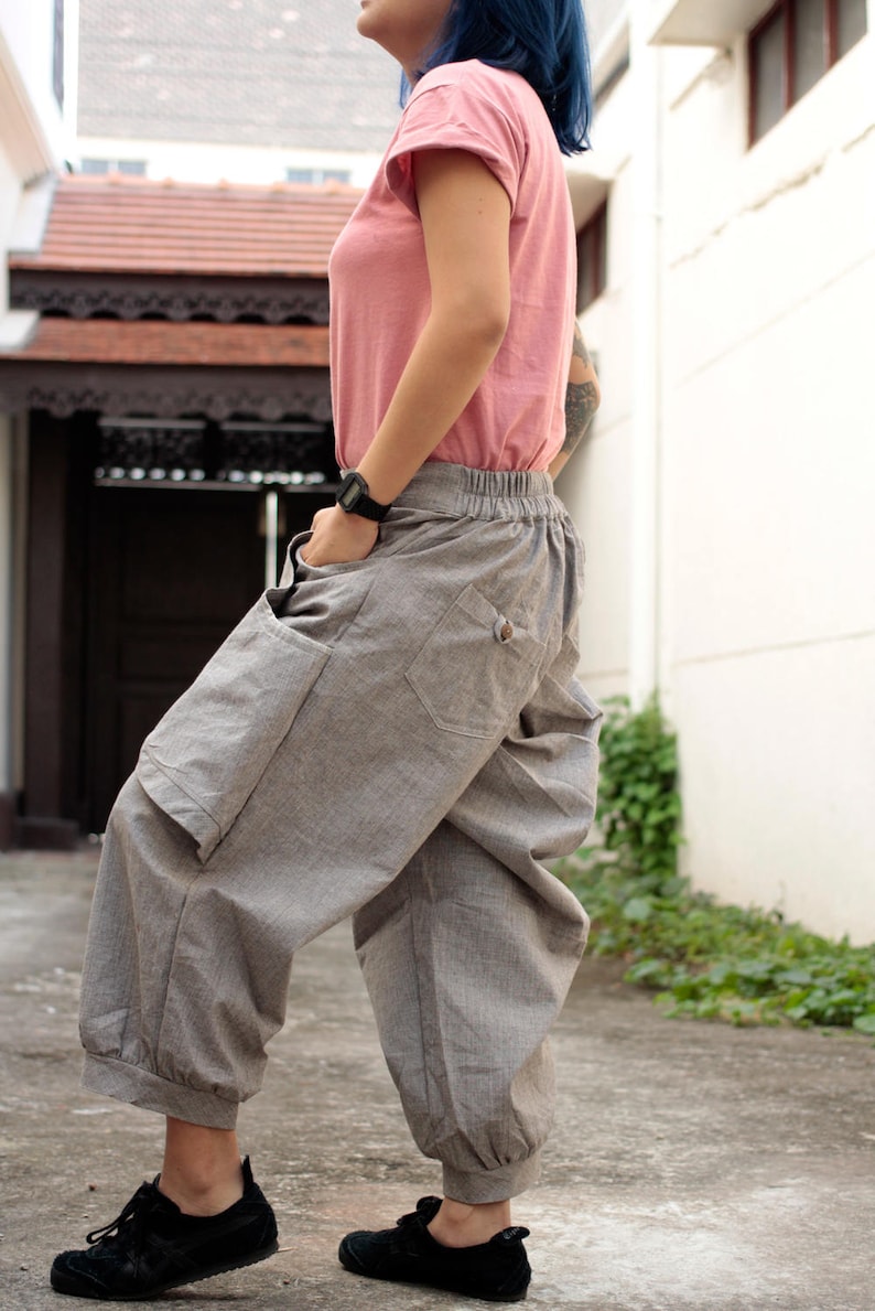 Pants/Funky Linen/cotton Pants/long pants/capri pants/elegant | Etsy