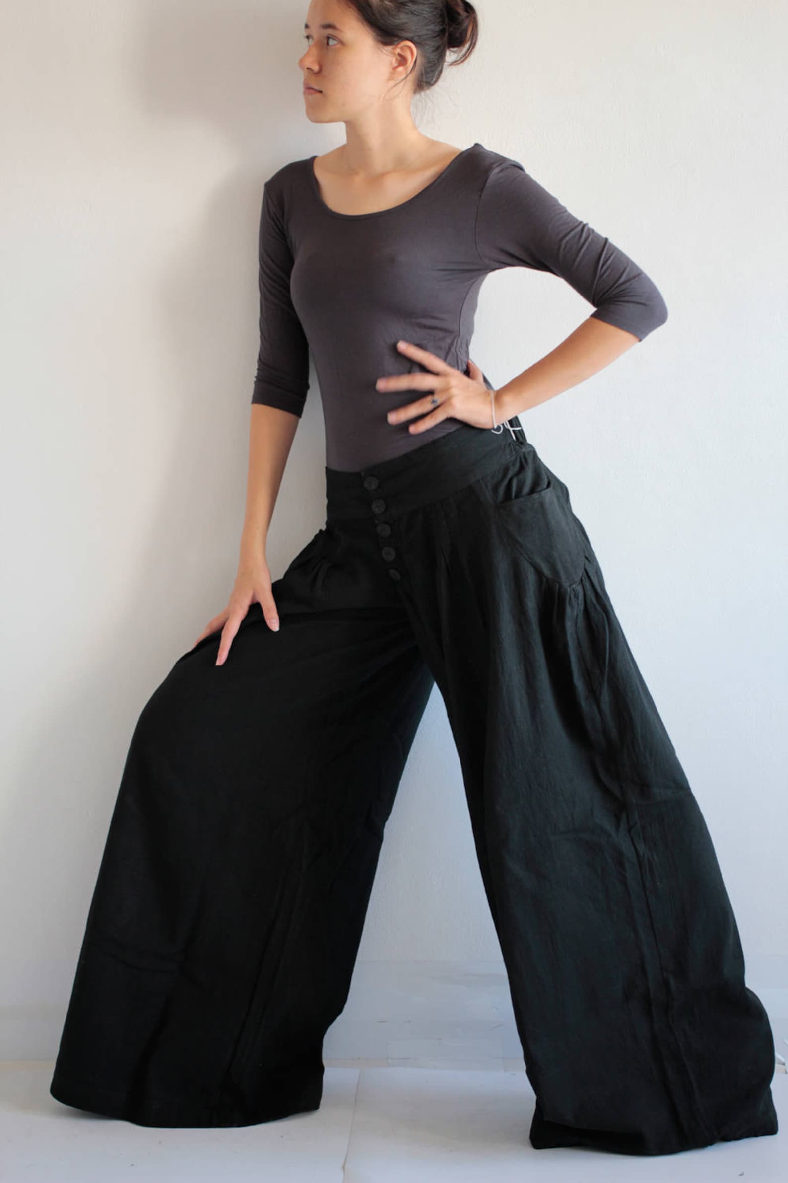 Pants Wide Leg Long Pants Custom Made Size and Color and More - Etsy