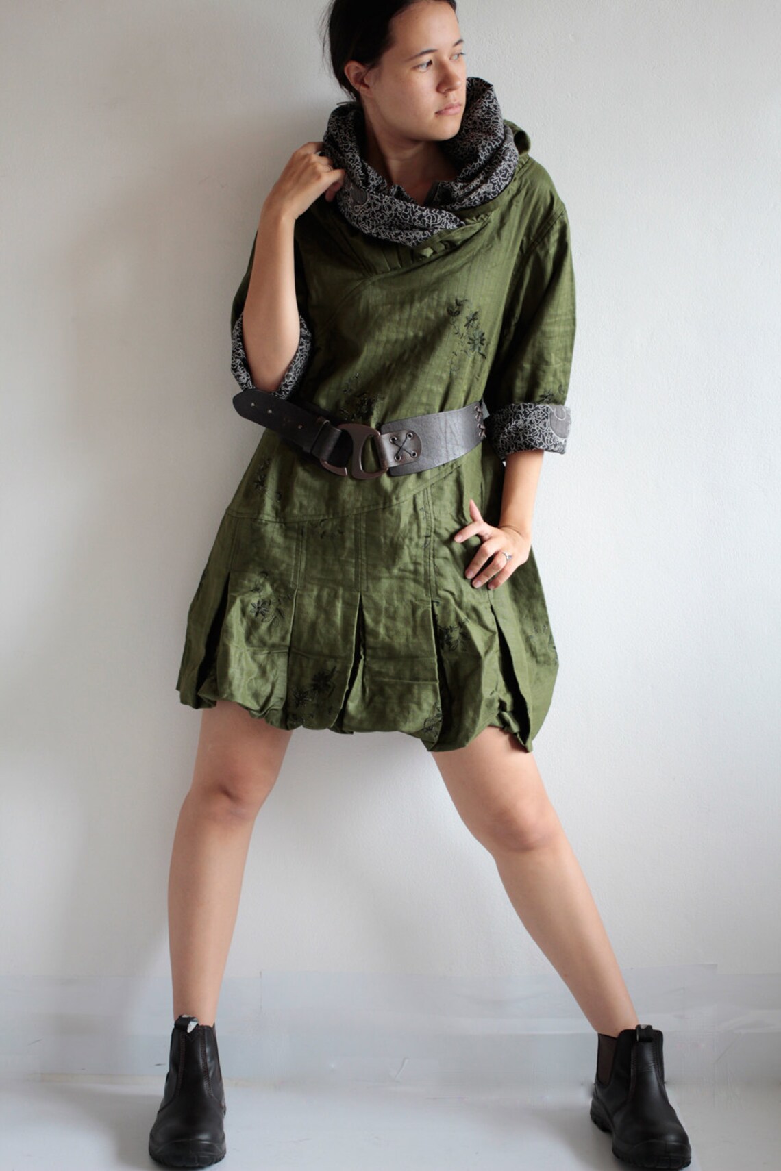 100% Linen Winter Mini Coat Dress... Linen 2 Layers (fits S-L) - Etsy UK