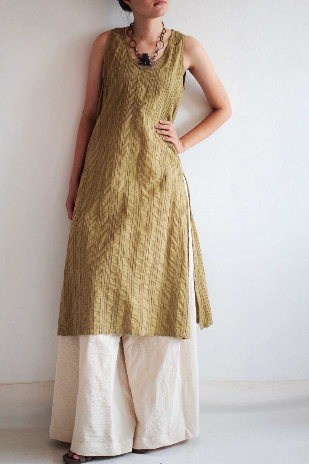 Basic Round Neck Dress Full Hand Embroidery. [D 017] - Etsy