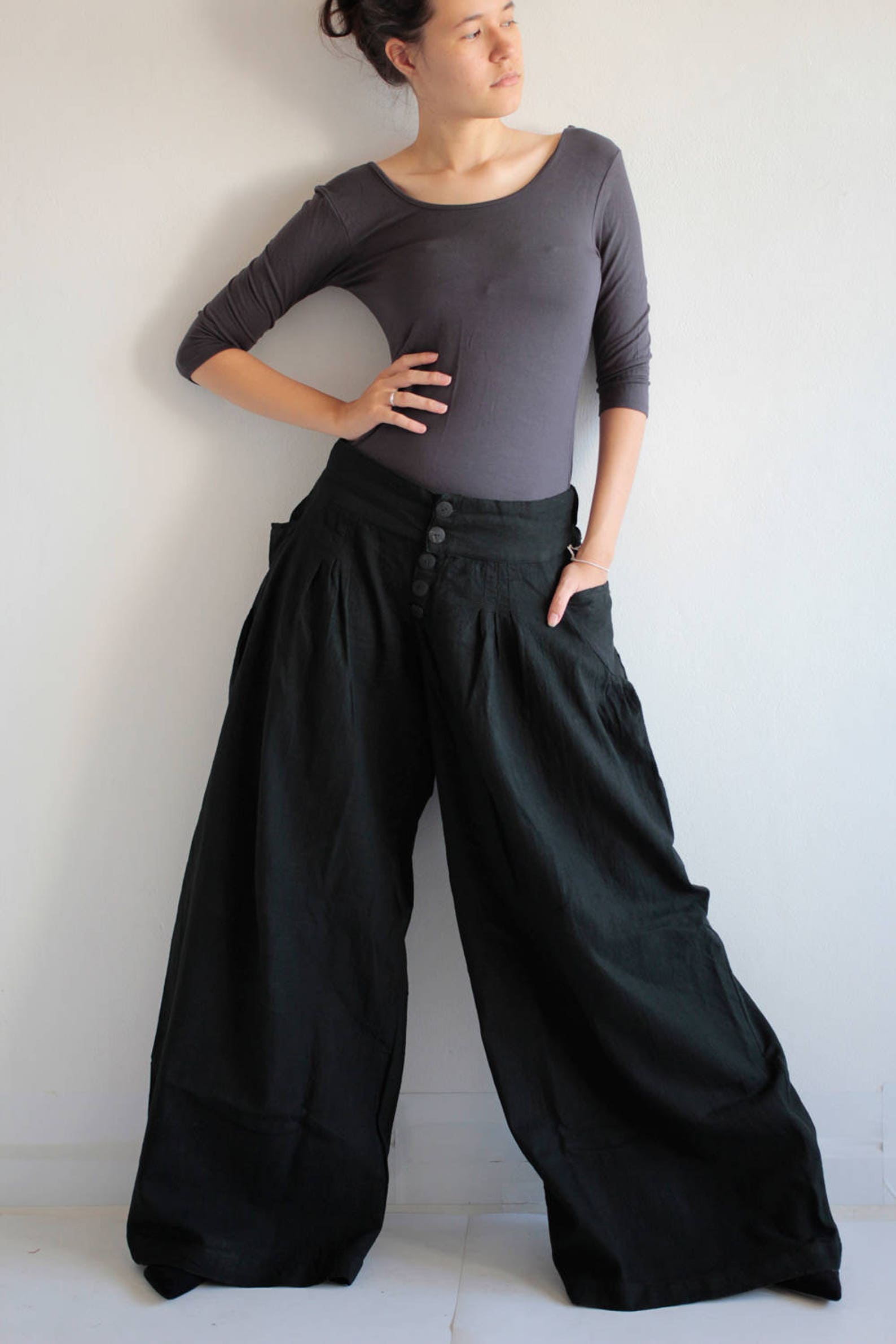 Pants Wide Leg Long Pants Custom Made Size and Color and More - Etsy