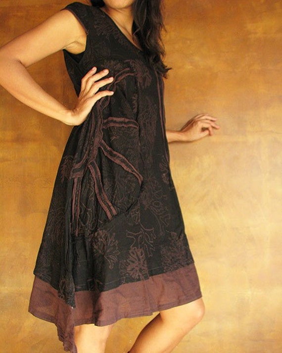 Mini Dress Knee Length 100 Cotton Floral Print Ready To Ship Etsy