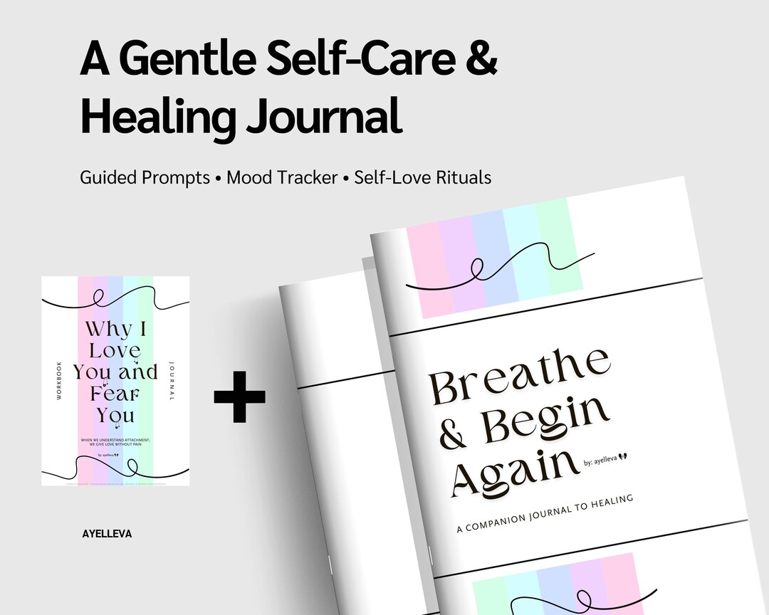 Gentle Self-care Journal: Mood Tracker, Affirmations (PDF Download ...