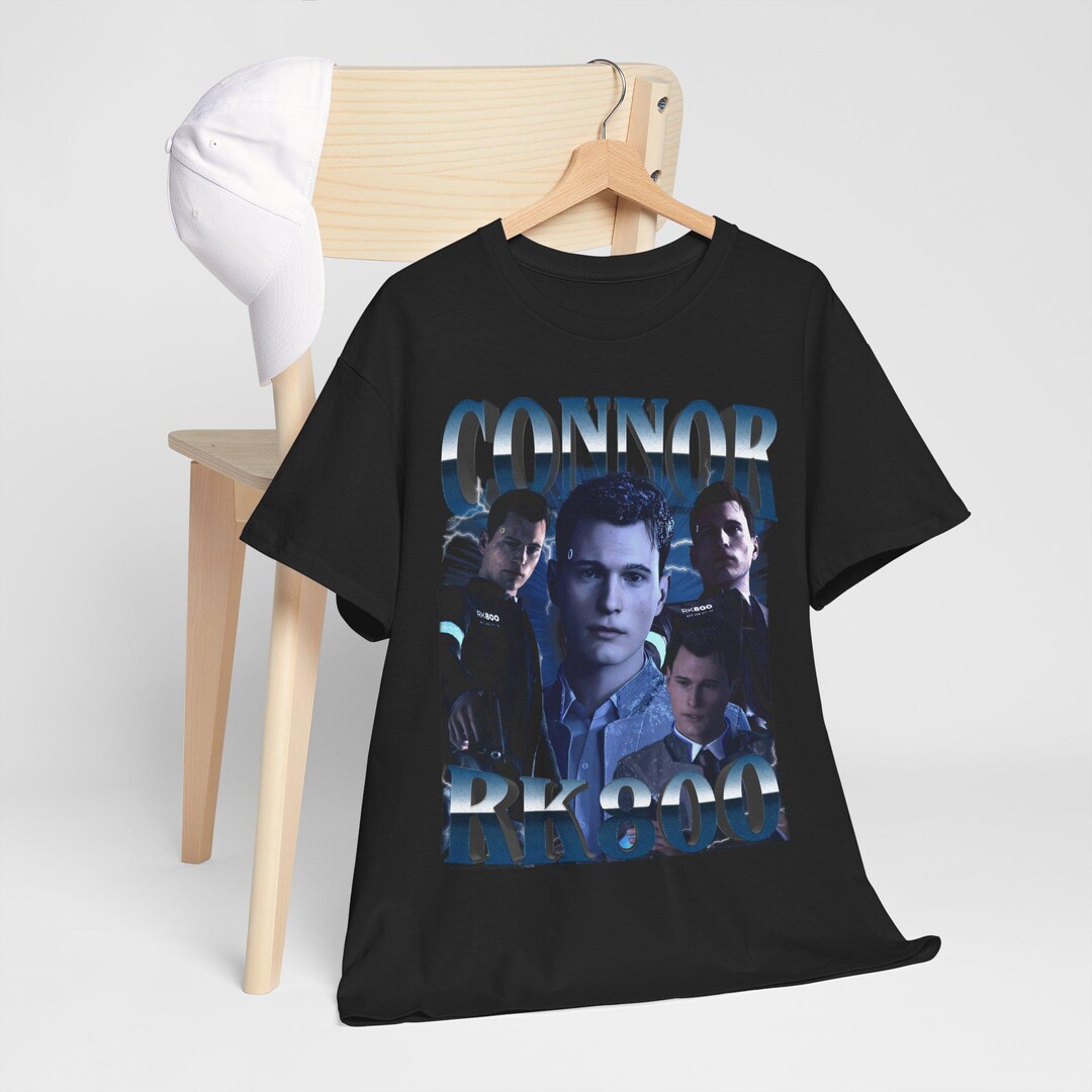 Connor RK800 Tshirt - Cyberpunk Robot Graphic Tee, Detroit Become Human ...