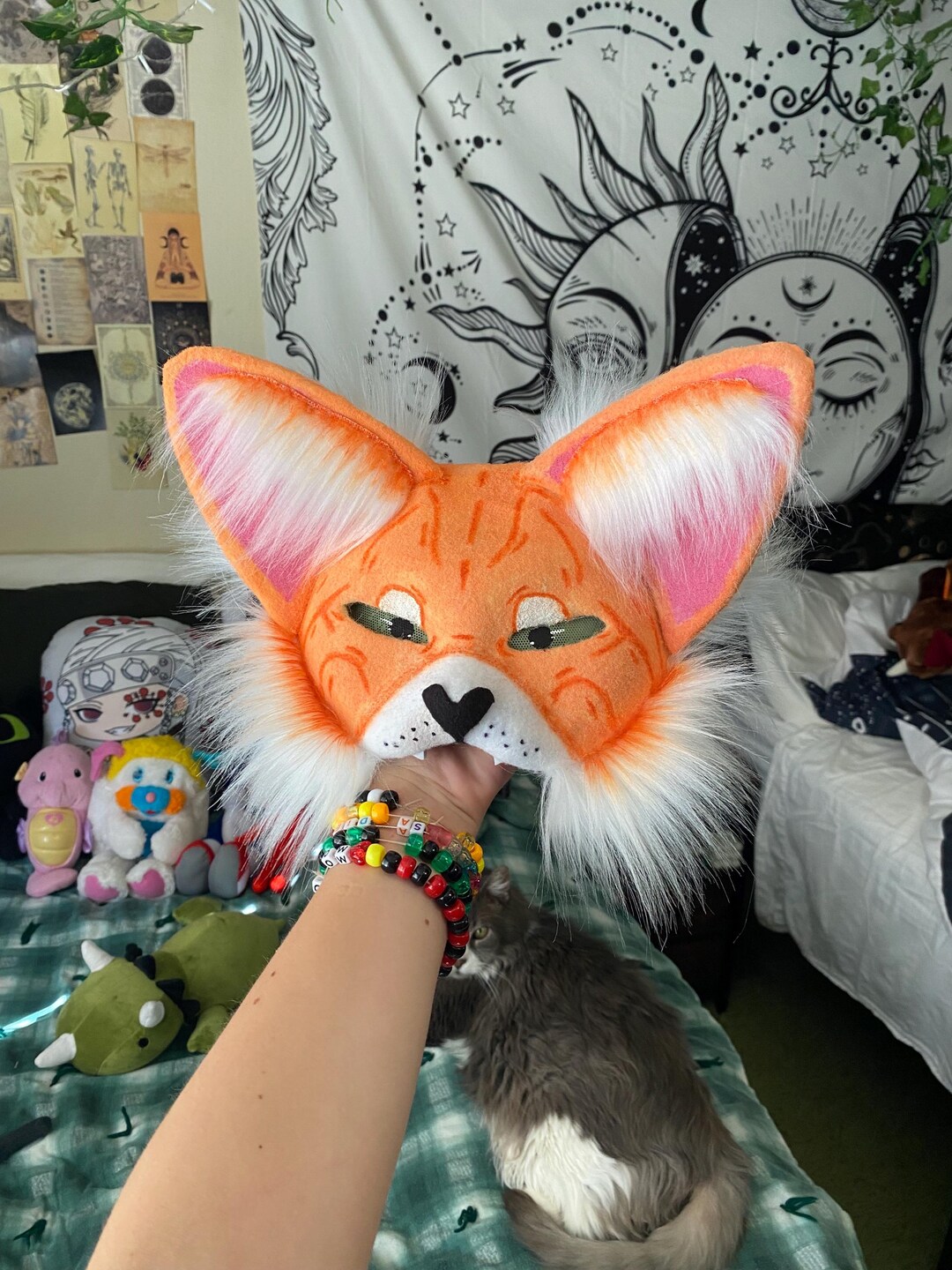 Orange Tabby Cat Mask - Etsy
