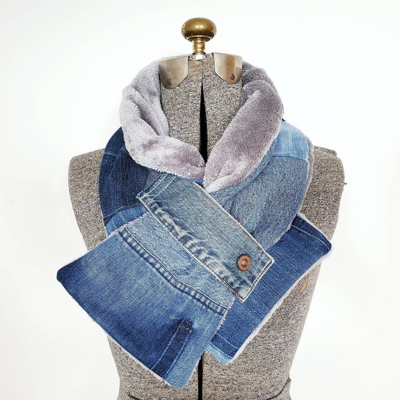 Denim Scarf - Etsy