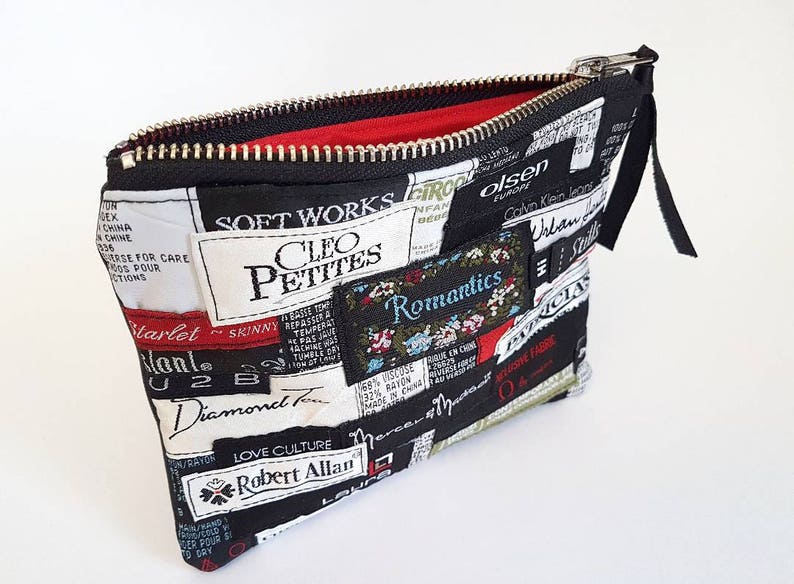 UPCYCLED Label Pouch. Recycled Clothing Labels. Passport - Etsy