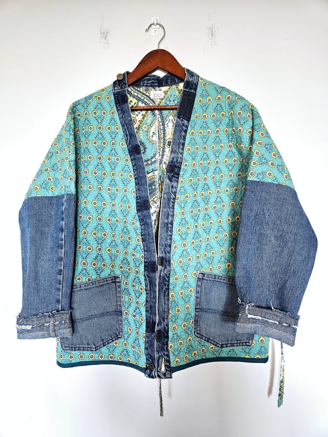 Upcycled Quilt Jacket. Handmade Jacket. Floral Jacket. Upcycled Quilt ...