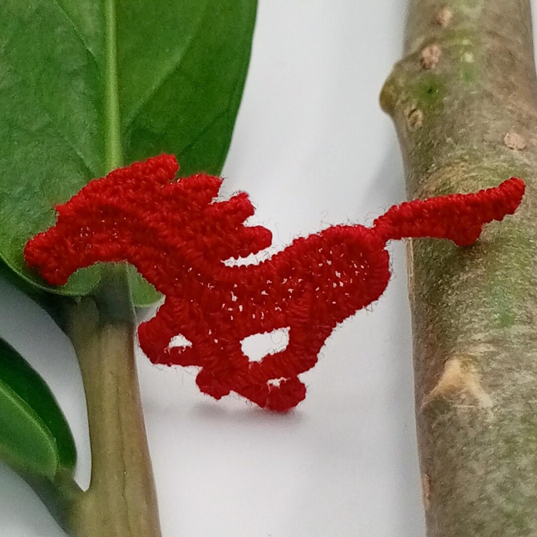 Vintage Red Racing Horses Appliqué Patch - Retro Embroidered Patch for ...