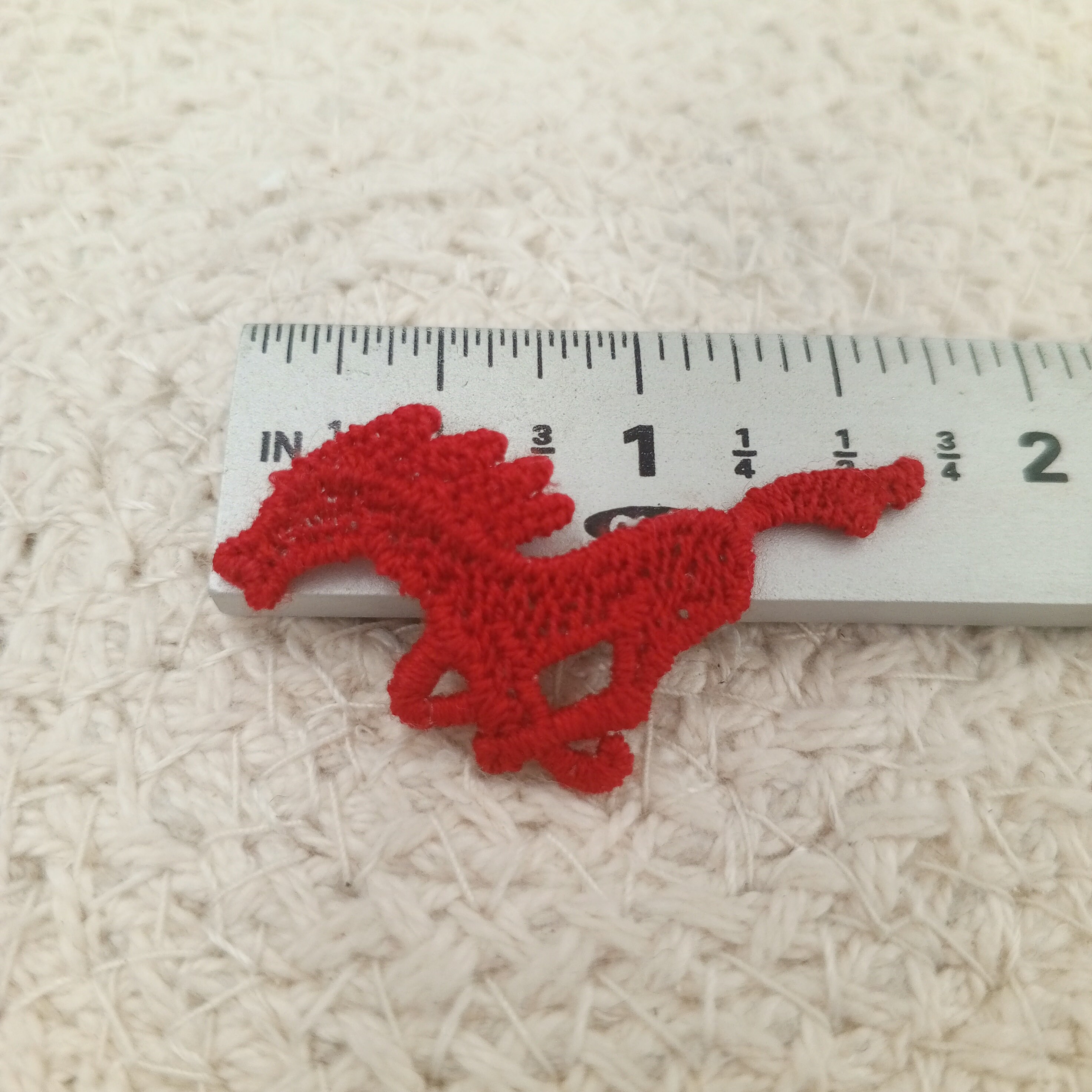 Vintage Red Racing Horses Appliqué Patch - Retro Embroidered Patch for ...