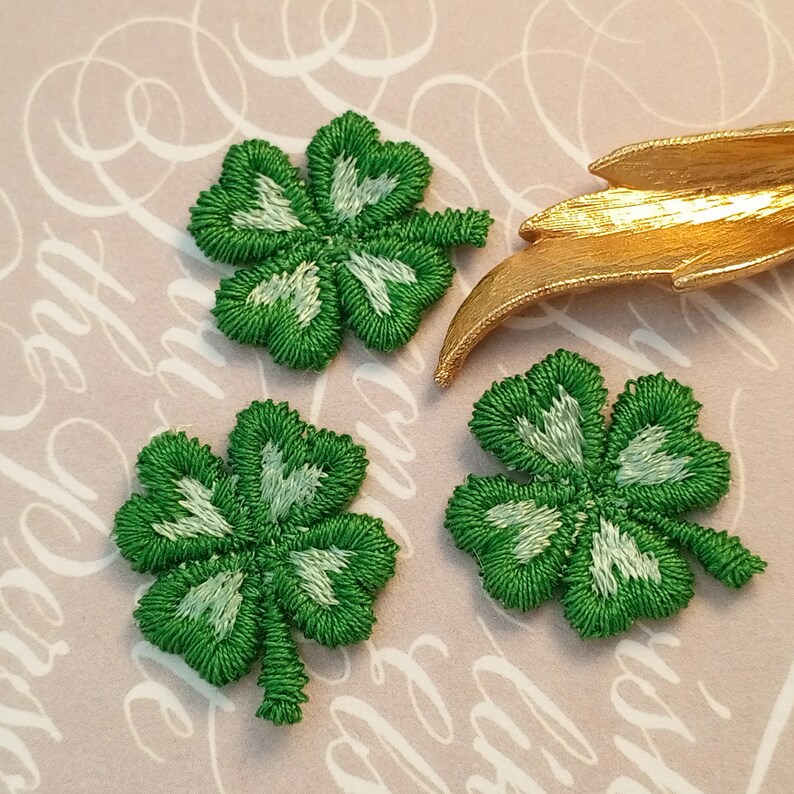 Lucky Clover Vintage Applique – Timeless Four-leaf Clover Patch for ...