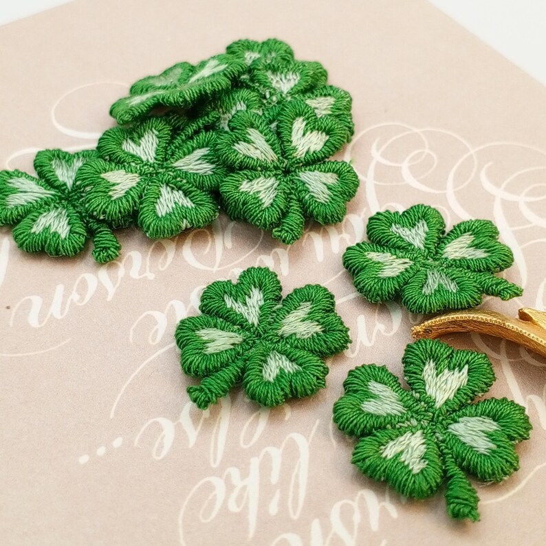 Lucky Clover Vintage Applique – Timeless Four-leaf Clover Patch for ...