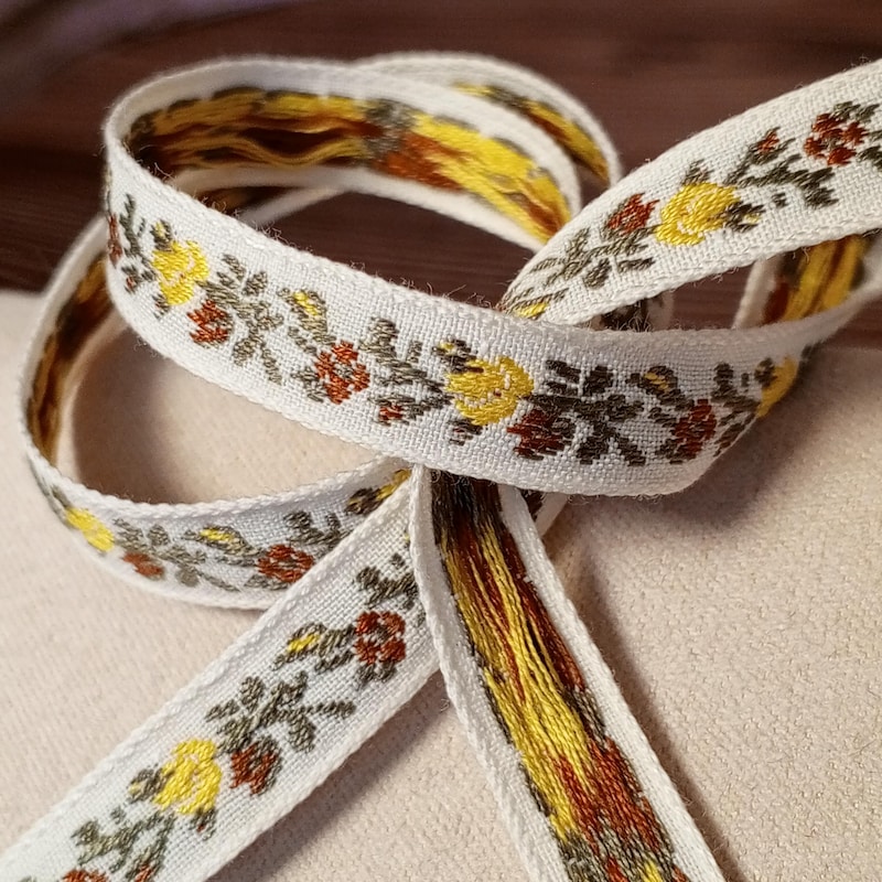 Jacquard Ribbon 10 Yard - Etsy