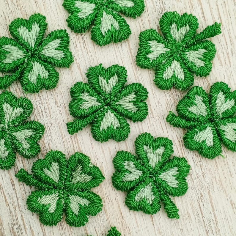 Lucky Clover Vintage Applique – Timeless Four-leaf Clover Patch for ...