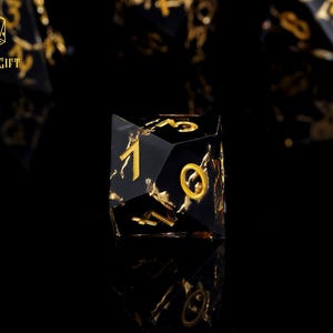 Ancient Cracked Dice Handmade Resin Sharp Edge Dice Set for Dnd, Roll ...