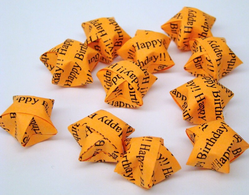 100 Origami Lucky Stars Happy Birthday You Pick the Colors - Etsy