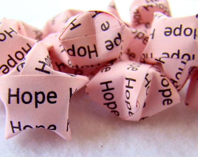 Breast Cancer Awareness Pink Origami Lucky Stars - Etsy