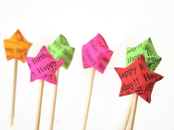 Party Picks Happy Birthday Lucky Stars Set of 30 in Your Color ...