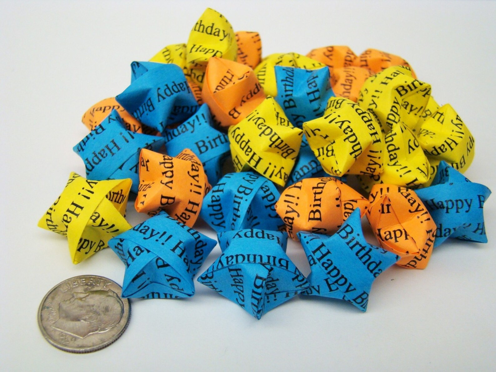100 Origami Lucky Stars Happy Birthday You Pick the Colors - Etsy