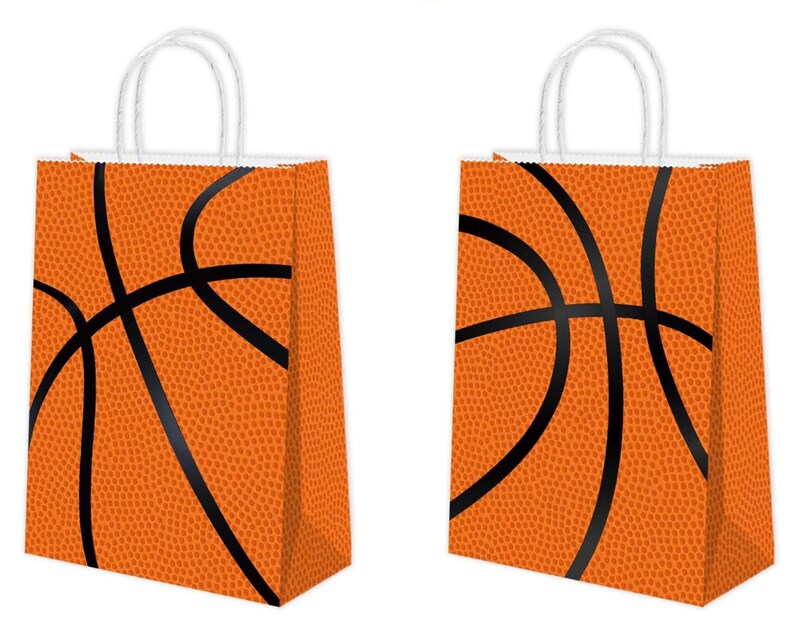 16 Pcs Basketball Gift Bags With Handles for Basketball Birthday Party ...