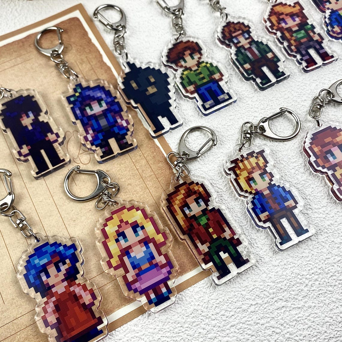 Stardew Valley Keychains-stardew Valley Character Keychain-stardew ...