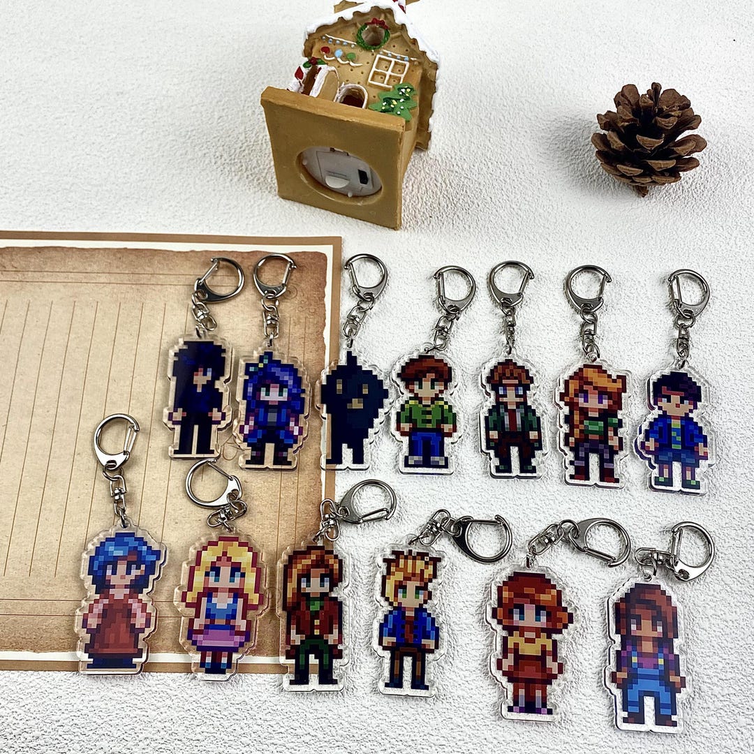 Stardew Valley Keychains-stardew Valley Character Keychain-stardew ...