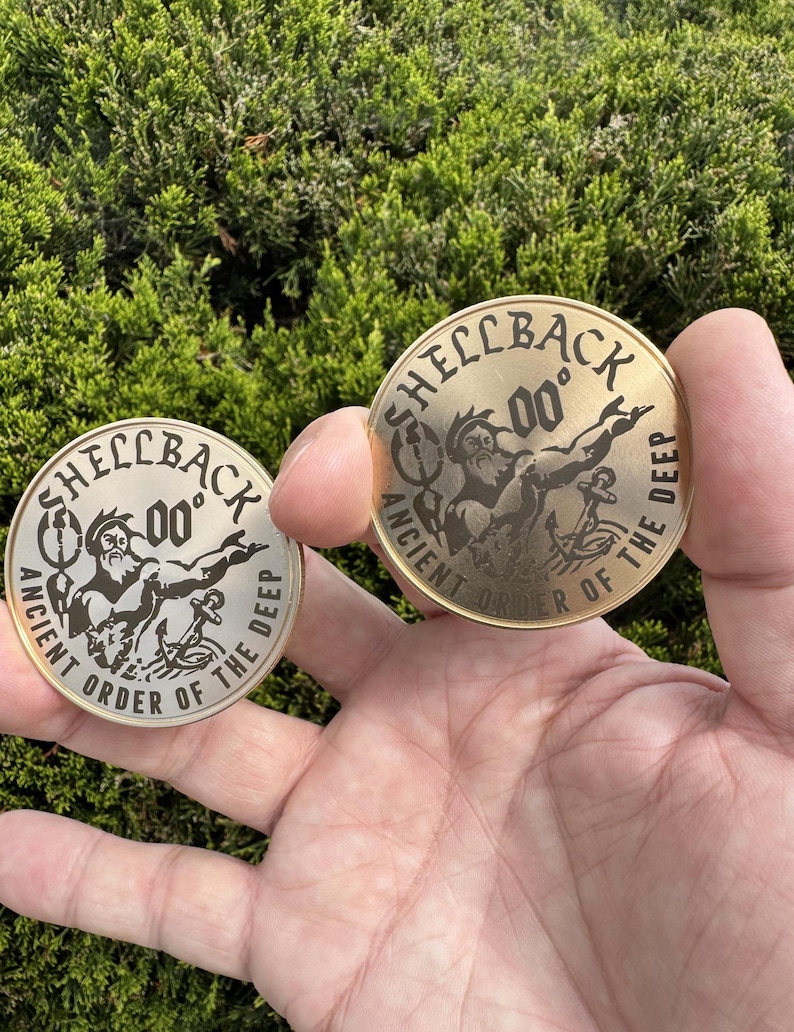 Custom Laser Engraved Challenge Coin: 50mm Military Collectors Coin ...