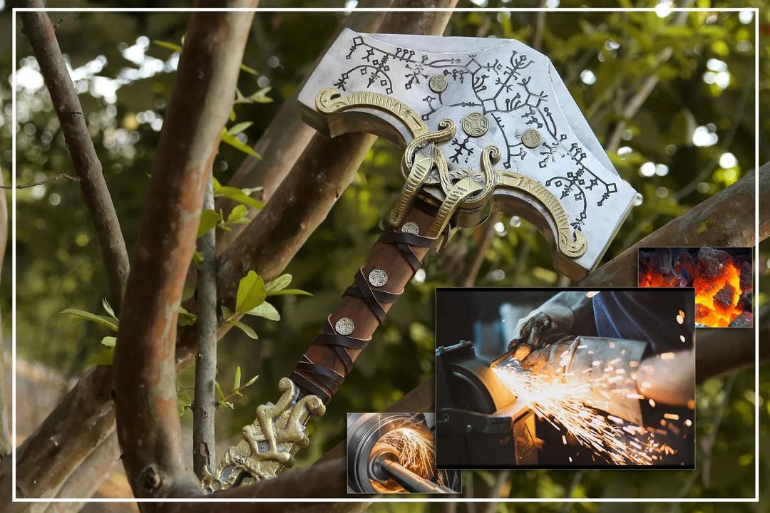 Craft Handmade Thor’s Mjolnir Hammer Replica – Inspired by God of War ...
