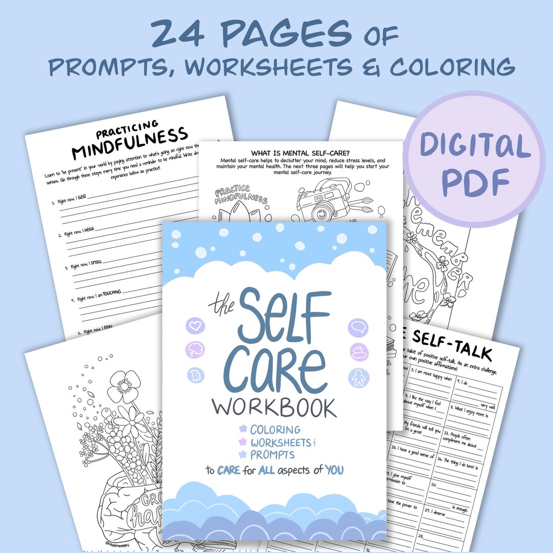 The Self Care Workbook Coloring Book Self Care Journal Self Care ...