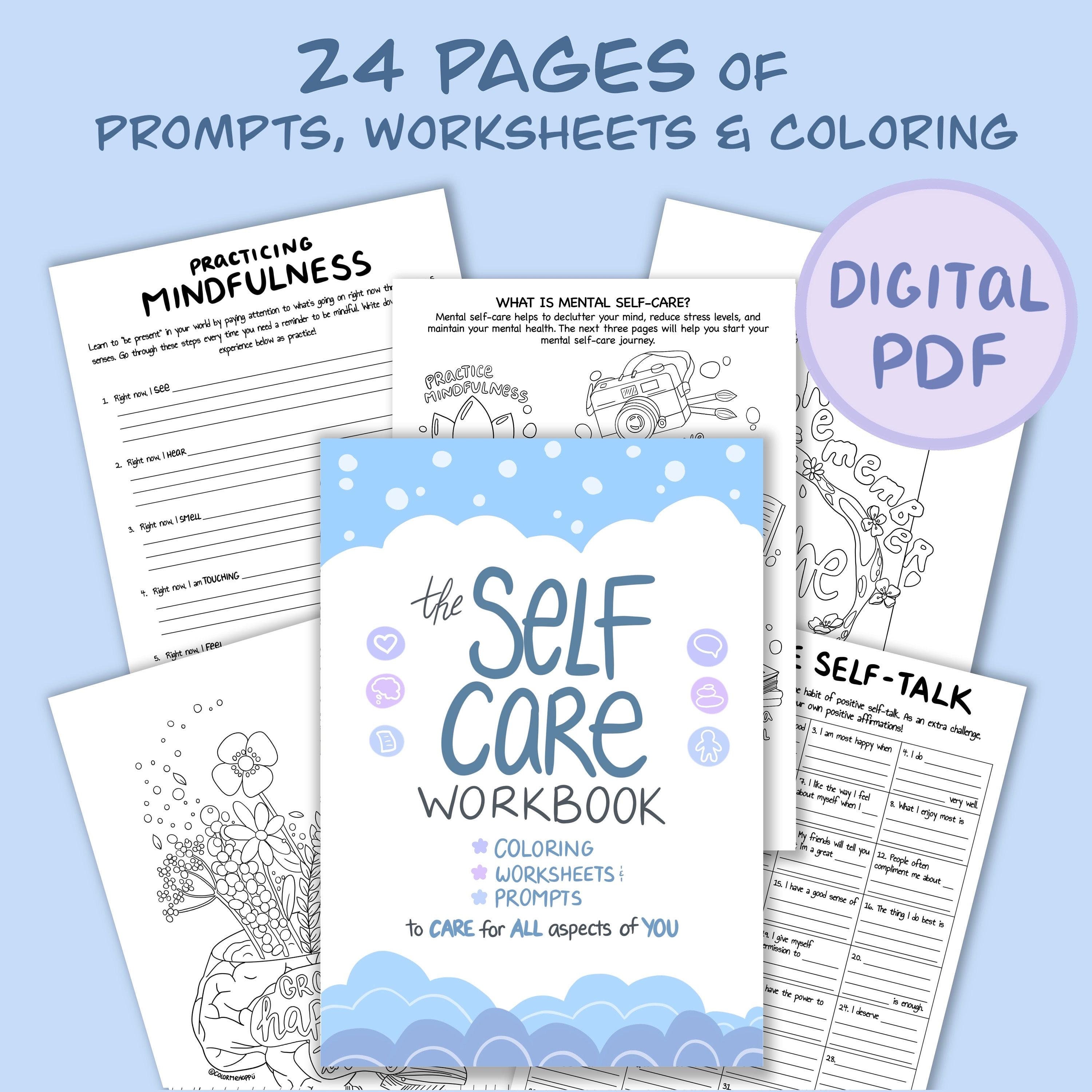 The Self Care Workbook Coloring Book Self Care Journal Self Care ...