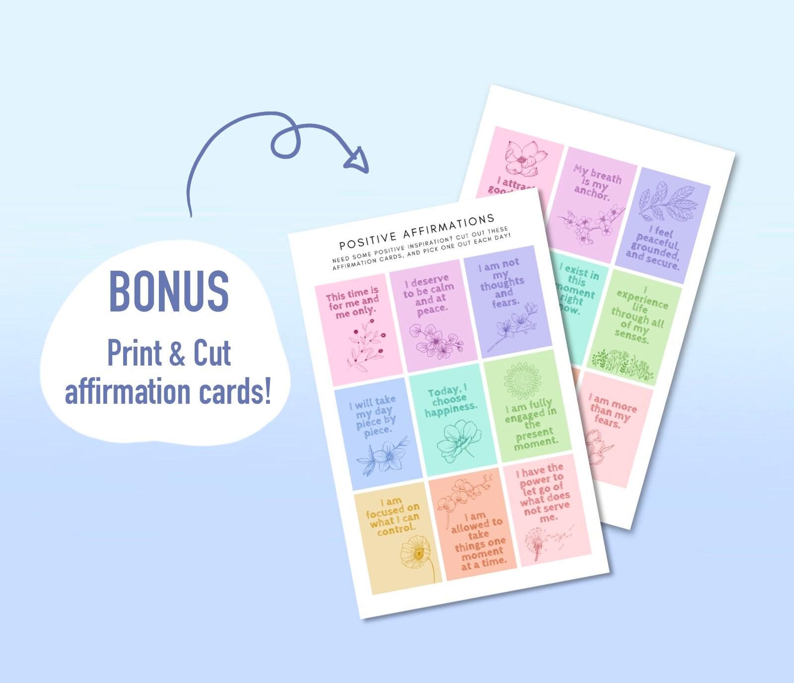 The Mindfulness Journal, Self Help Worksheets, Self Care Journal ...