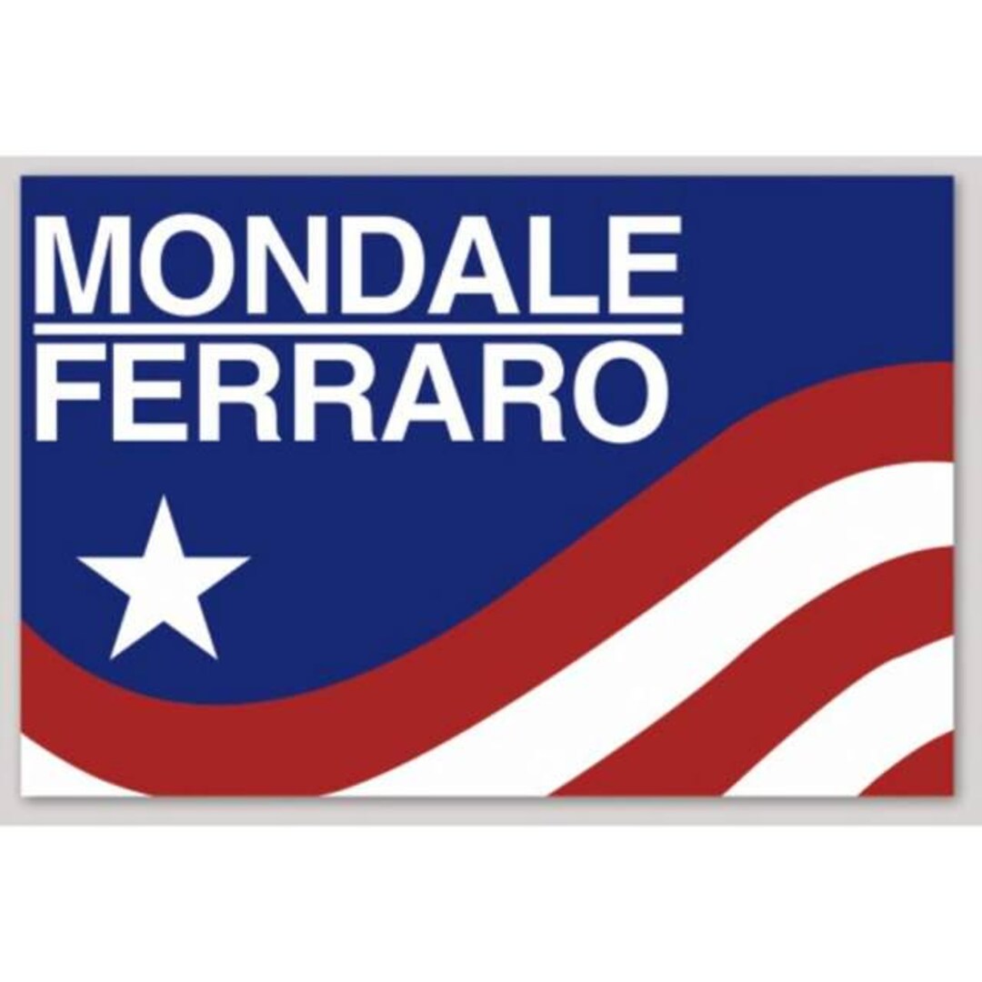 Walter Mondale Geraldine Ferraro 1984 Presidential Replica - Bumper ...