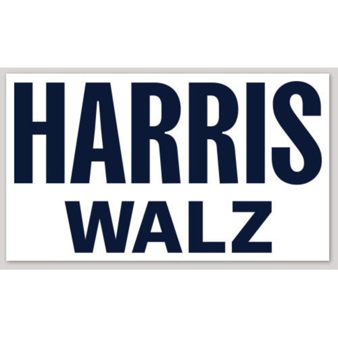 Campaign Logo Kamala Harris Tim Walz 6x3.5 Inch Vinyl Bumper Sticker ...
