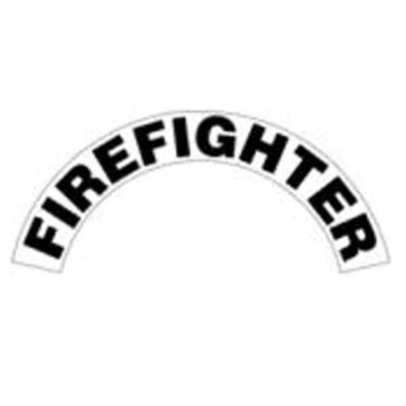 Firefighter Helmet Rockers Crescents Standard 3x7 Inch Reflective Vinyl ...
