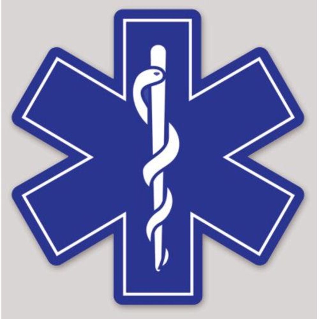 Standard Blue EMT Paramedic EMS Star of Life Vinyl Sticker - Etsy