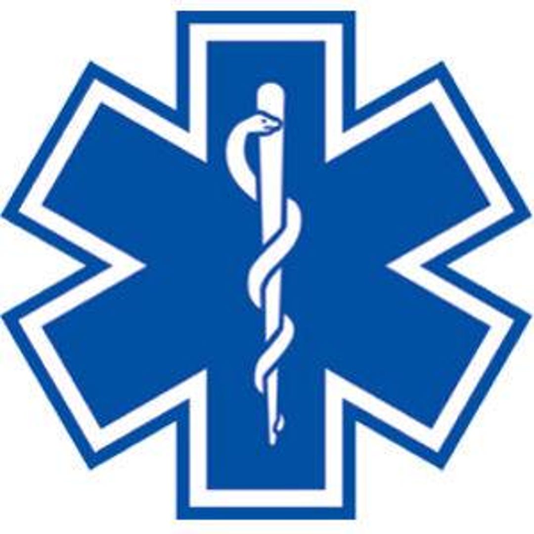 Star of Life EMS Blue & White Outline EMT Paramedic Vinyl Sticker - Etsy