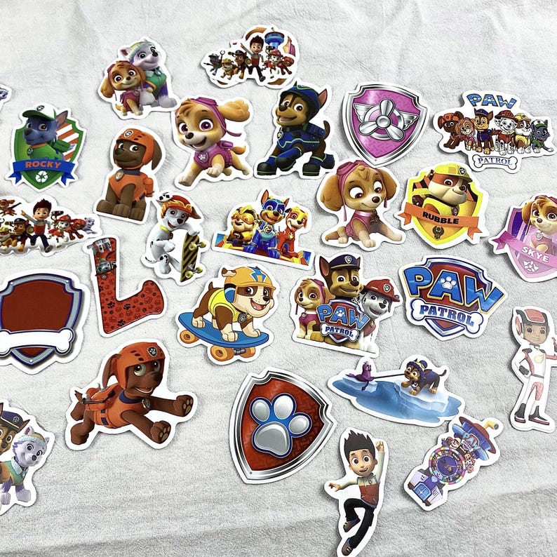 50pcs PAW Patrol Stickers PAW Patrol Sticker Pack ryder,chase,marshall ...