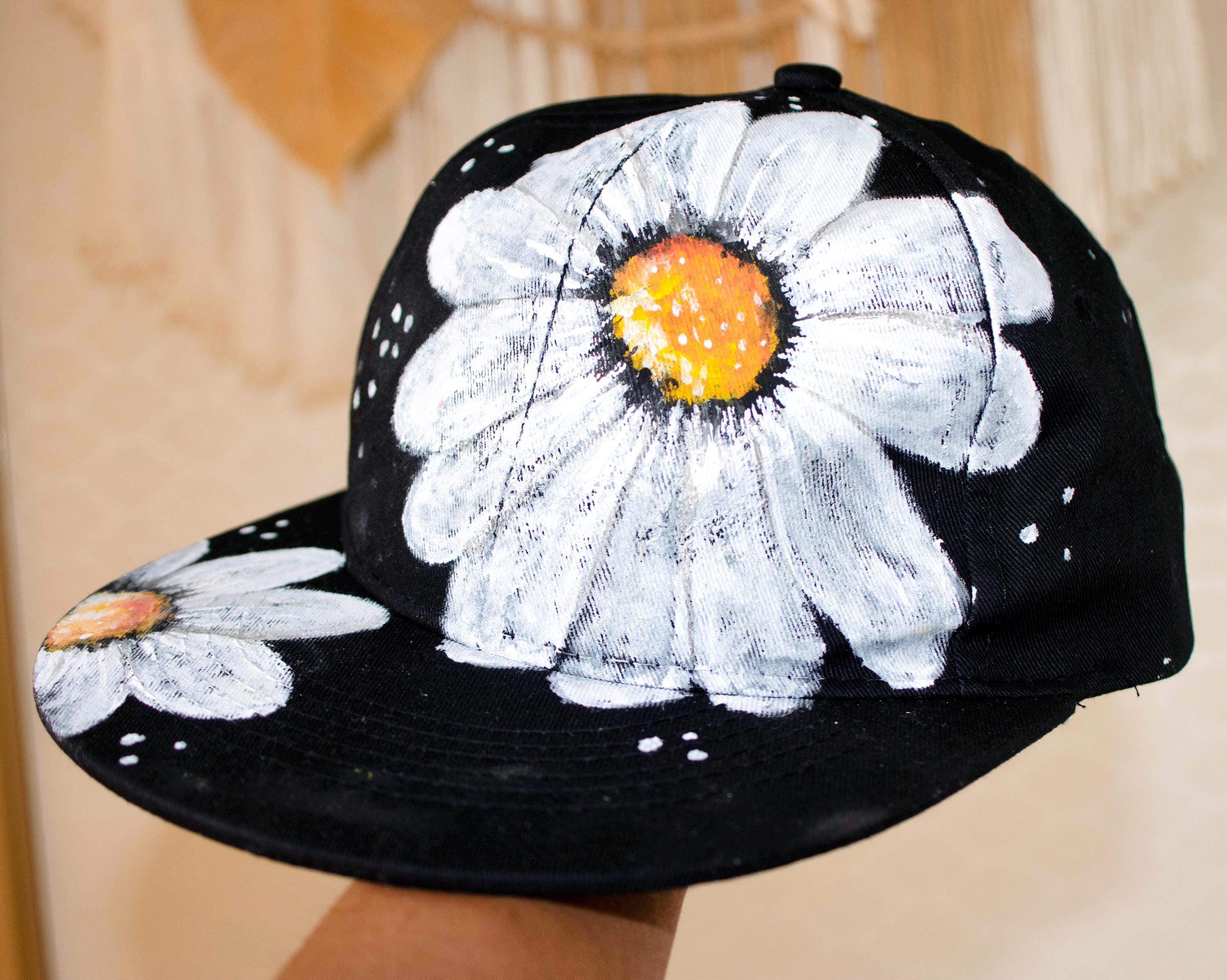Hand Painted Cap, Women's Baseball Cap, READY to SHIP Summer Cap ...