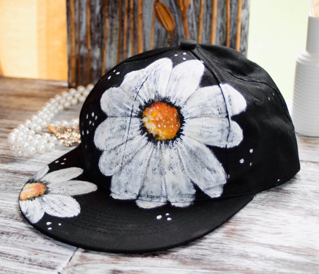 Hand Painted Cap, Women's Baseball Cap, READY to SHIP Summer Cap ...