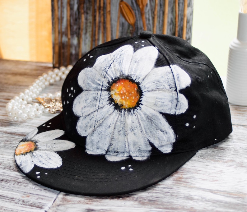 Hand Painted Cap, Women's Baseball Cap, READY to SHIP Summer Cap ...