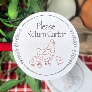 40 Please Return Egg Carton Labels Stickers - Etsy