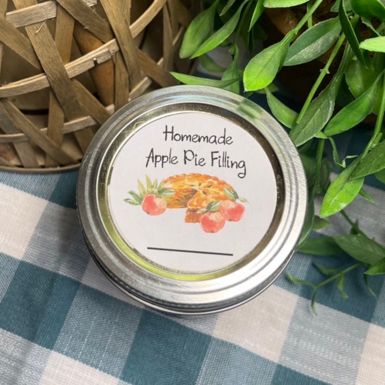 40 Homemade Apple Pie Filling Canning Labels Stickers - Etsy