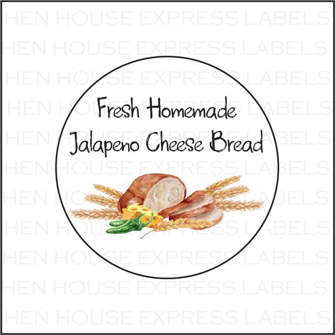 40 Homemade Jalapeno Cheese Bread Labels Stickers - Etsy