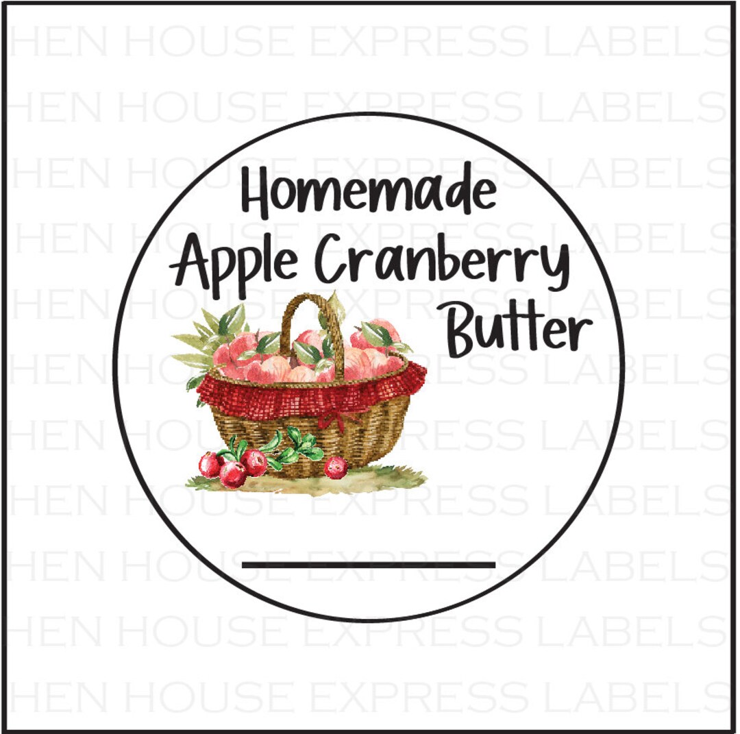 40 Apple Cranberry Butter Canning Date Labels Stickers - Etsy