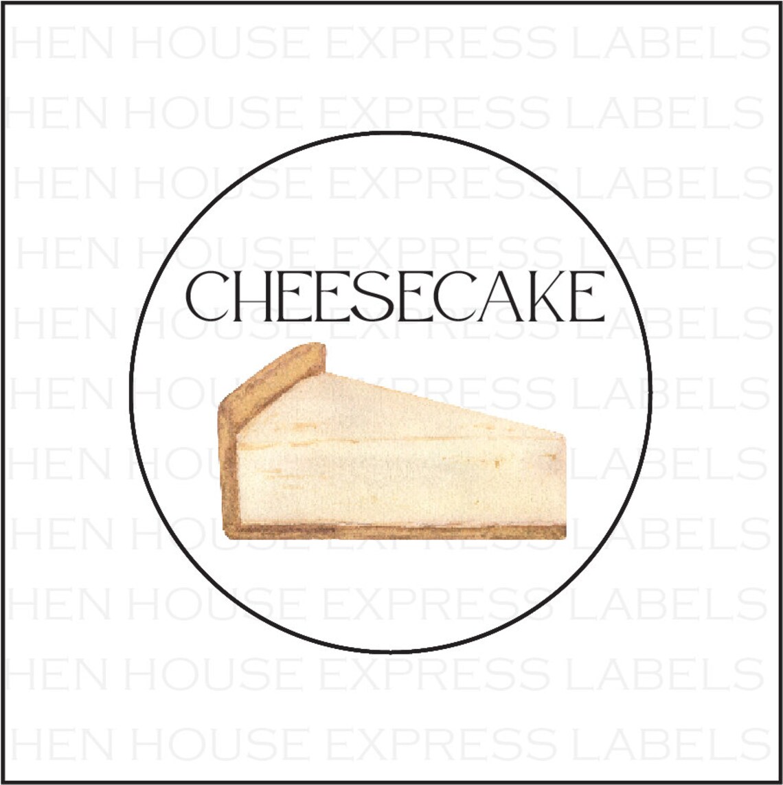 40 Cheesecake Labels/ Stickers - Etsy