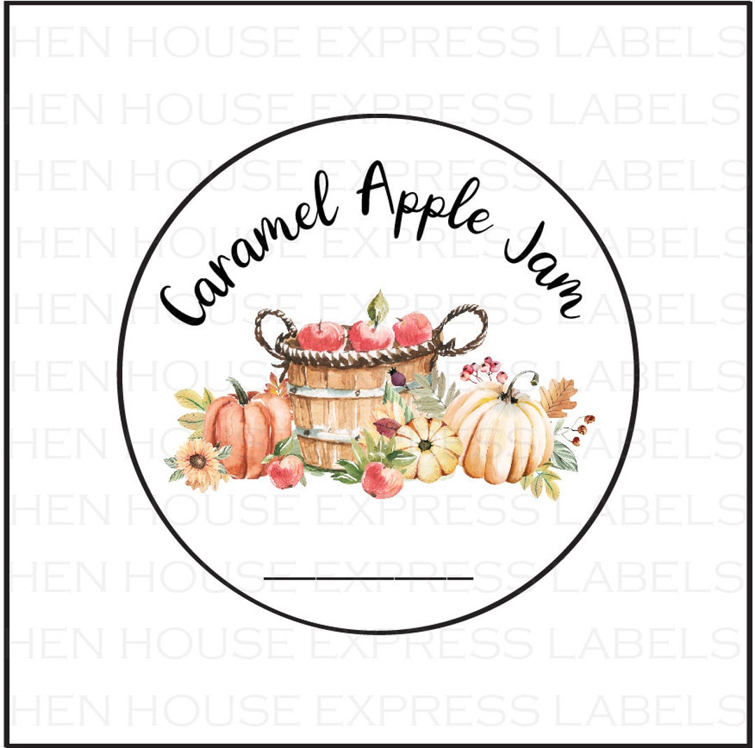 40 Caramel Apple Jam Date Labels Stickers - Etsy