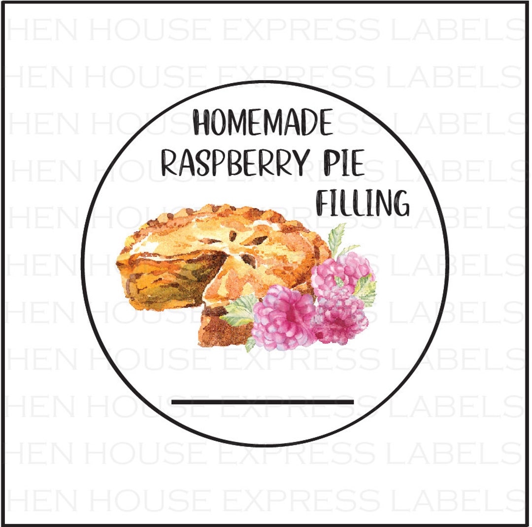 40 Homemade Raspberry Pie Filling Canning Labels Stickers - Etsy