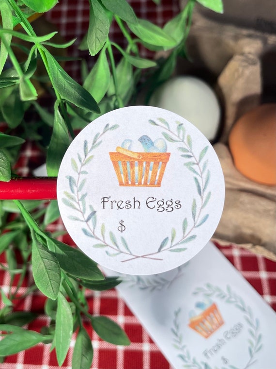 40 Fresh Eggs Price Tag Labels Stickers - Etsy